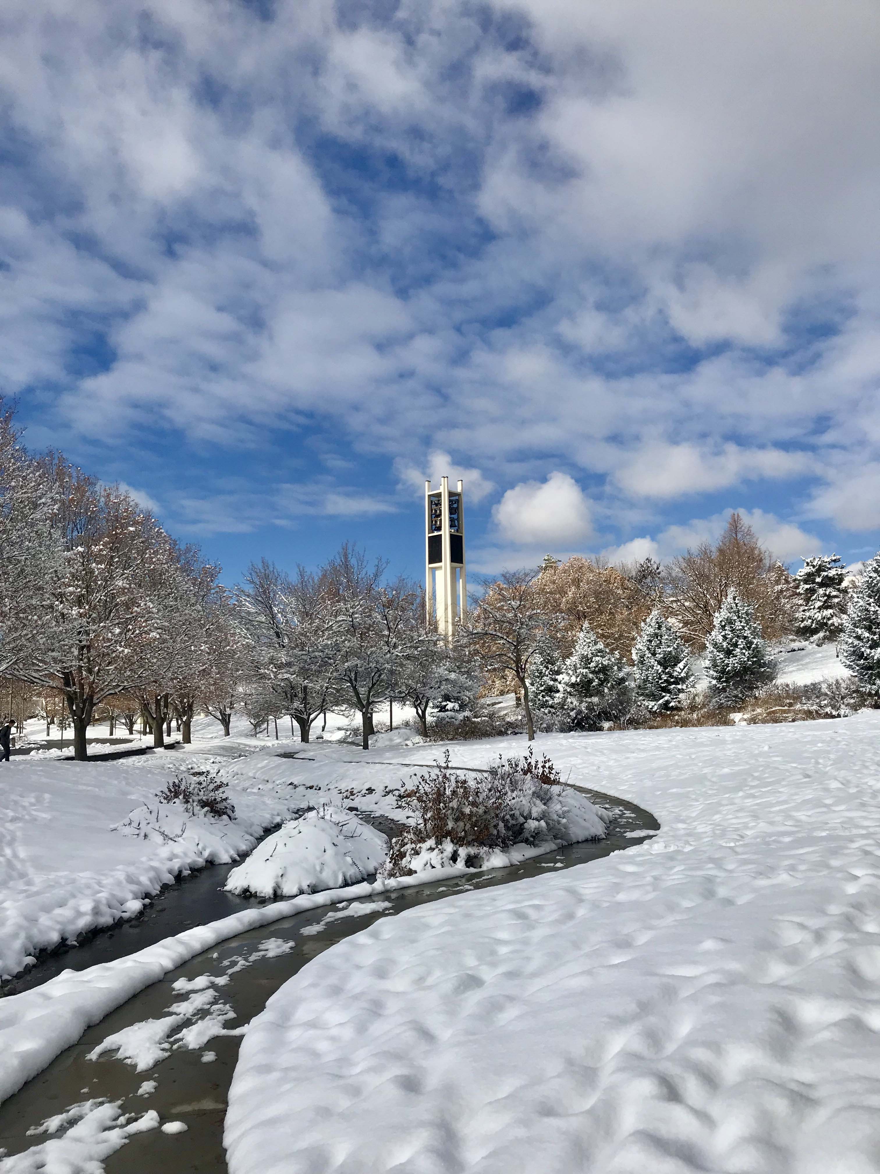 Snowy Bell Tower Scene | The Walt Disney Family Museum